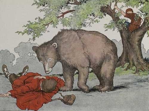 Two Friends and The Bear Short Moral Story for Kids in English